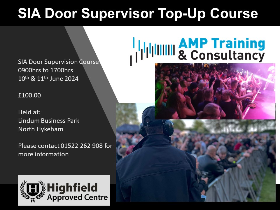 SIA Door Supervisor Top-Up Course - Stance Security Lincoln